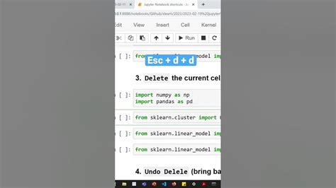 Delete The Current Cell Jupyter Notebook Shortcuts Youtube