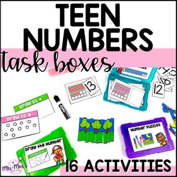 Teen Numbers Task Boxes By Mrs Moes Modifications TPT