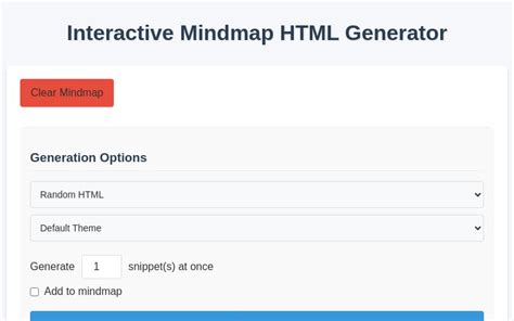 Interactive Mindmap Html Generator