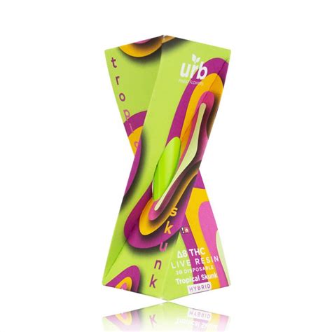 Urb Delta 8 Live Resin Disposable Vapes Tropical Skunk Natural Life