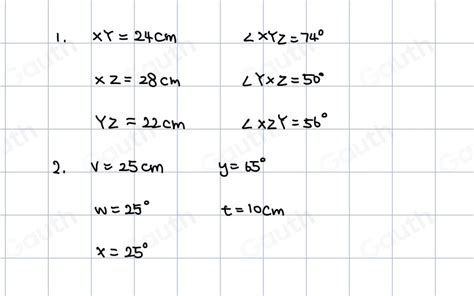 Solved Learning Task I 1 Given Delta Abc≌ Delta Xyz Solve For The Angles And Sides Of Delta
