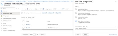 Microsoft 客戶合約的計費角色 Azure Microsoft Cost Management Microsoft Learn