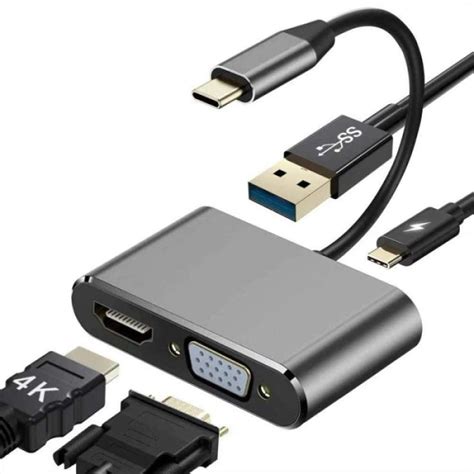 Promo Converter Usb Type C To Hub Pd Usb Hdmi Vga In Adapter Diskon Di Seller