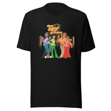Good Times T Shirt 70s Tv Sitcom Animated Retro Style Of Cast Members T Shirt Sold By Xavier L