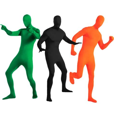 Black Zentai Full Bodysuit For Men Women Halloween Carnival Cosplay Custome Skin Tight Jumpsuit