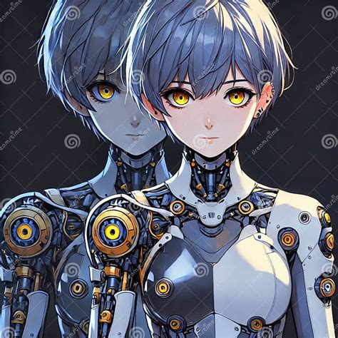 High Tech Anime Cyborg Design Stock Illustration Illustration Of
