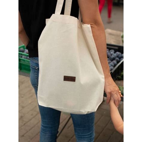 Cotton Shopping Bag Eco Shopper Maxi Natural Cotton Kinder Hop