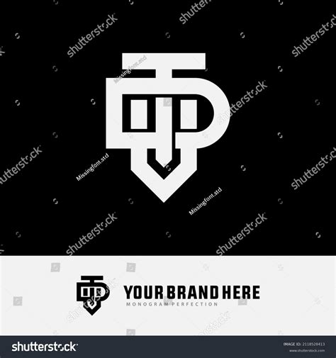 Monogram Logo Initial Letters D V Stock Vector Royalty Free