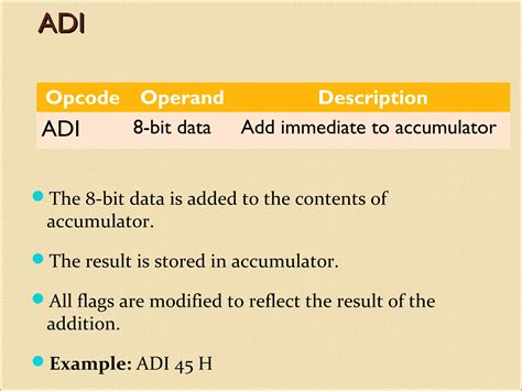 8085 instruction set ppt