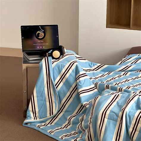 데이드리머 트윈 스트라이프 차렵이불 스카이블루 위시버킷