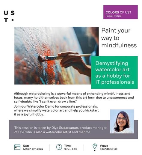 Excited To Host A Watercolor Demonstration Session For My Fellow Ust