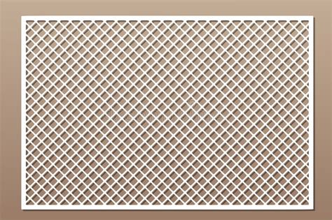 Laser Cut Panel Decorative Card For Cutting Geometry Line Grid Pattern Ratio 2 3 Stock Vector