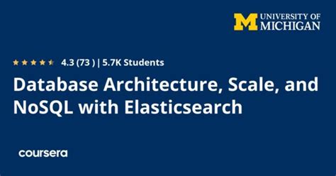 Database Architecture Scale And NoSQL With Elasticsearch Coursya