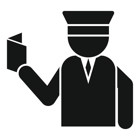 Passport Check Man Icon Simple Vector Airplane Passenger 15011898 Vector Art At Vecteezy