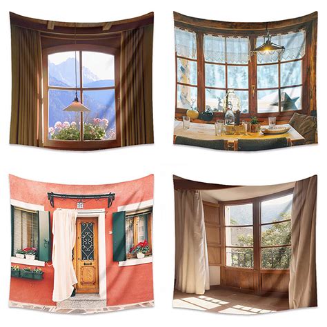 빈티지 창문 패브릭 포스터 가리개 16type