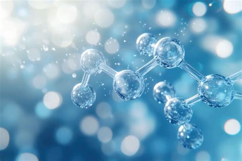 Futuristic Molecular Model Floating On Blurred Background Premium Ai Generated Image