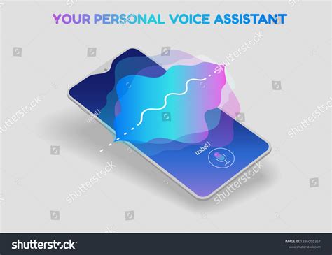 Mobile App Ui Personal Voice Assistant Stock Vector Royalty Free 1336055357 Shutterstock