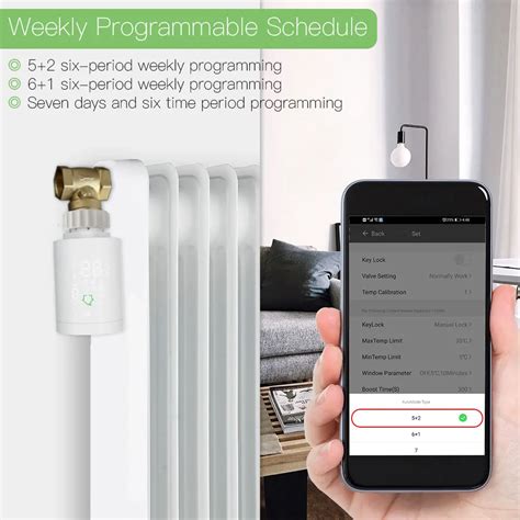 Wifi Smart Radiator Működtető Automatikus Szelep Programozható Termosztát Tuya Zigbee 3