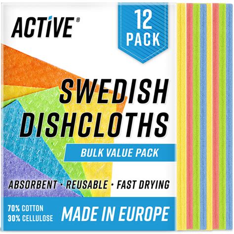 Active Swedish Dishcloths Reusable Paper Towel Sponges