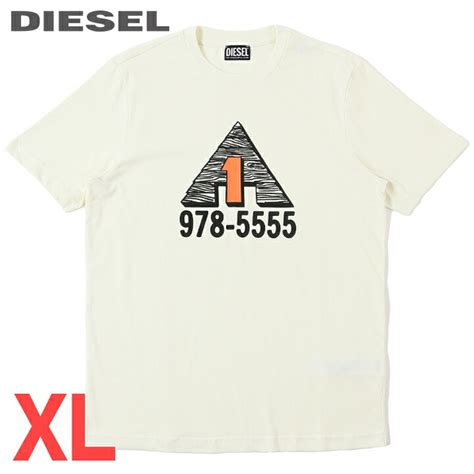 【楽天市場】 Diesel ディーゼル メンズ プリント ワンポイント刺繍ロゴ 半袖tシャツ カットソー【t Just C8】【サイズxl】【ホワイト】die M T F4 483 《メーカー
