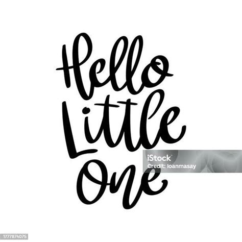 안녕하세요 작은 것 손 글자 문구 포스터 디자인 서 예 벡터 일러스트 레이 션 0명에 대한 스톡 벡터 아트 및 기타 이미지 0명 개념 검은색 Istock