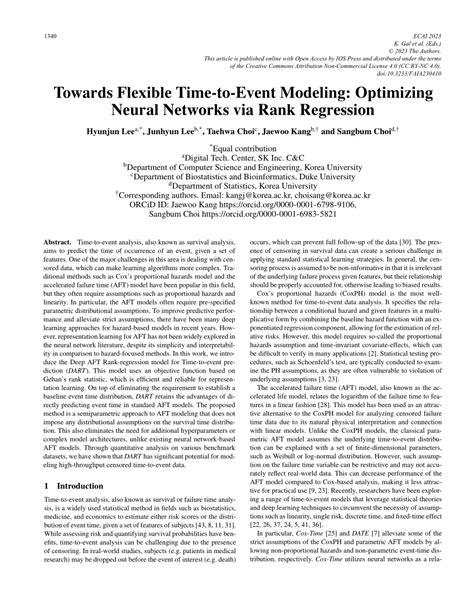 Pdf Towards Flexible Time To Event Modeling Optimizing Neural Networks Via Rank Regression