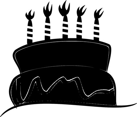 Svg 양초 생일 케이크 무료 Svg 이미지 및 아이콘 Svg Silh