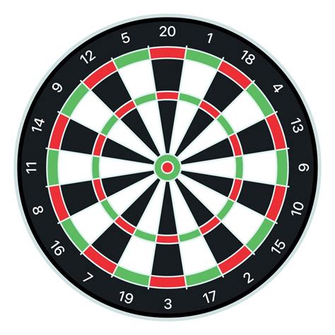 Dart Board In Flat Style 18881920 Vector Art At Vecteezy