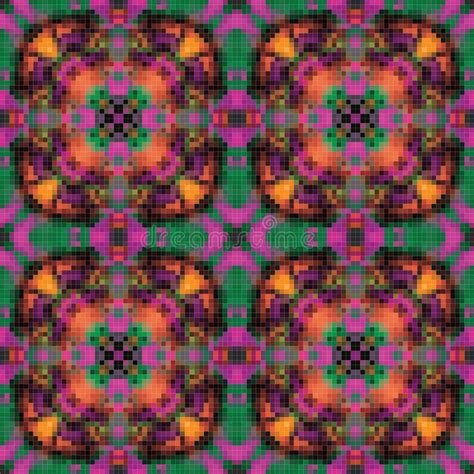 Abstract Square Pixel Mosaic Background Abstract Art Background Stock Illustration