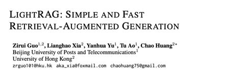 港大打造 Lightrag：让大模型 Rag 高效又便宜 智源社区