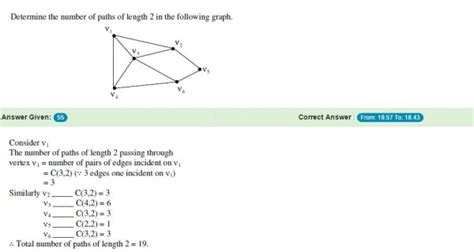graph theory how to find no of paths of length 2 in the below graph