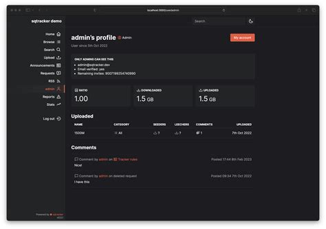 GitHub Tdjsnelling Sqtracker A Modern Private BitTorrent Tracker Platform