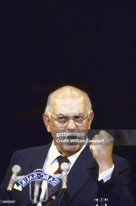South African President Pieter Willem Botha Addressing The Natal