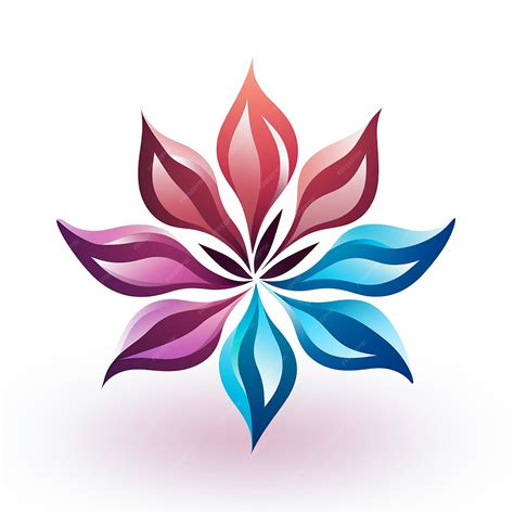 Premium Photo Simple Flower Vector Logo Plain White Background