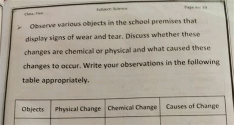 Class Five Subject Science Page Nei 38 Studyx