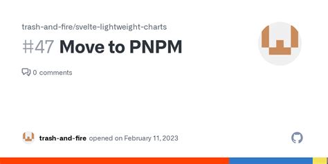Move To PNPM Issue 47 Trash And Fire Svelte Lightweight Charts