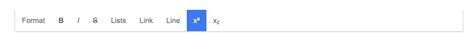 plugin redactorclips display rich text redactor menubar with superscript subscript buttons