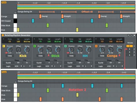 Ableton Live Rotating Rhythms