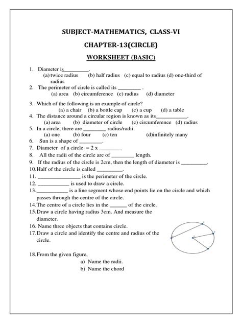 Circle Pdf Circle Radius