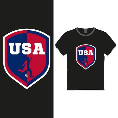 Diseño De Camiseta De Fútbol De Estados Unidos Vector Premium