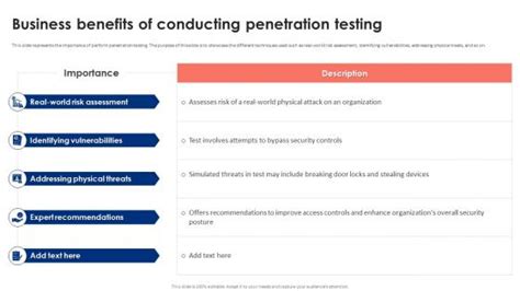 Penetration Testing Approaches Business Benefits Of Conducting Penetration Ppt Sample
