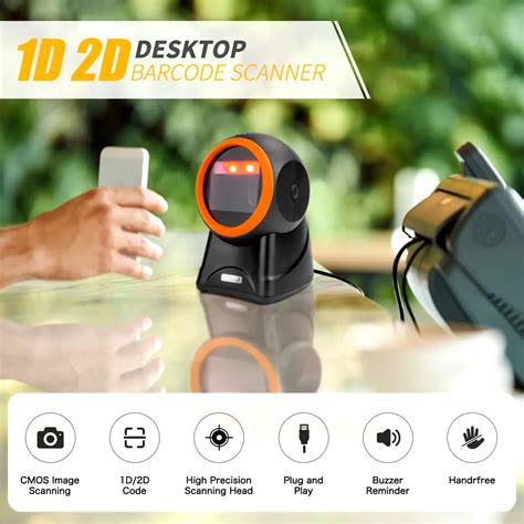 Automatic Omnidirectional Barcode Scanner Hands Free Desktop