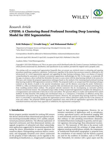 Pdf Cpidm A Clustering Based Profound Iterating Deep Learning Model