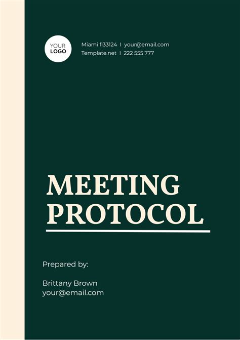 Meeting Protocol Template Edit Online And Download Example
