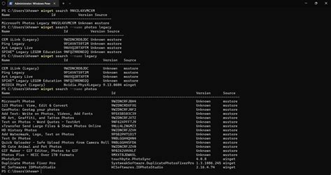 winget cannot found microsoft photos legacy · issue 2770 · microsoft