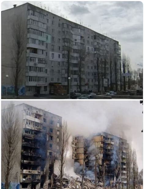 რუსული თავდასხმის სისასტიკე უკრაინის ქალაქები ომის დაწყებამდე და დღეს ფოტოები Allnews Ge