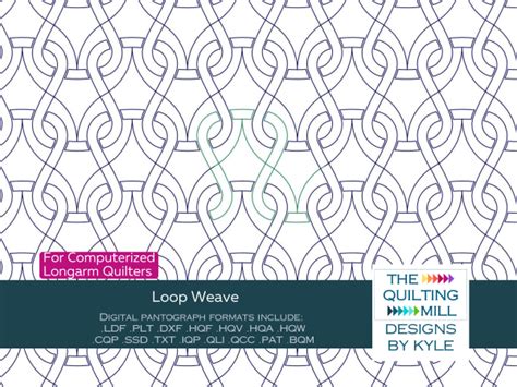 Loop Weave Loop Quilting Pantograph Flowing And Woven Texture The Quilting Mill