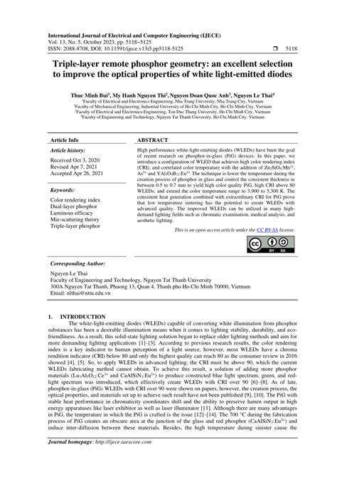Pdf Triple Layer Remote Phosphor Geometry An Excellent Selection To Improve The Optical