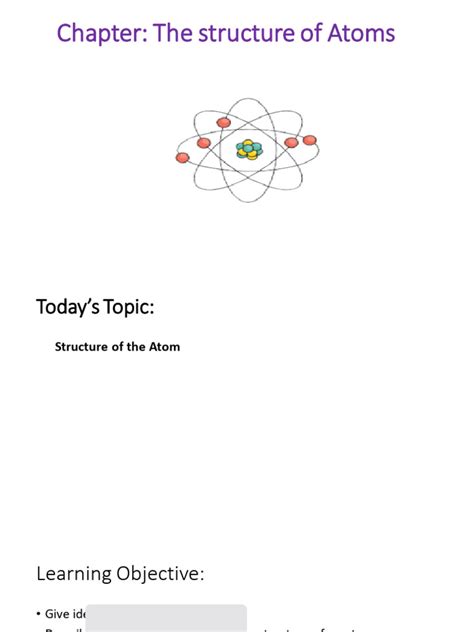 Chapter The Structure Of Atoms Ppt 1 Pdf Atoms Proton