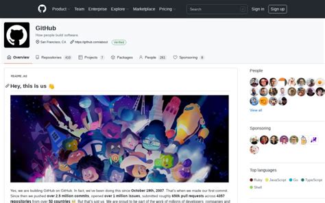 Github Now Supports Organizational Profile Pages A Github Organizational Profile Is A Feature